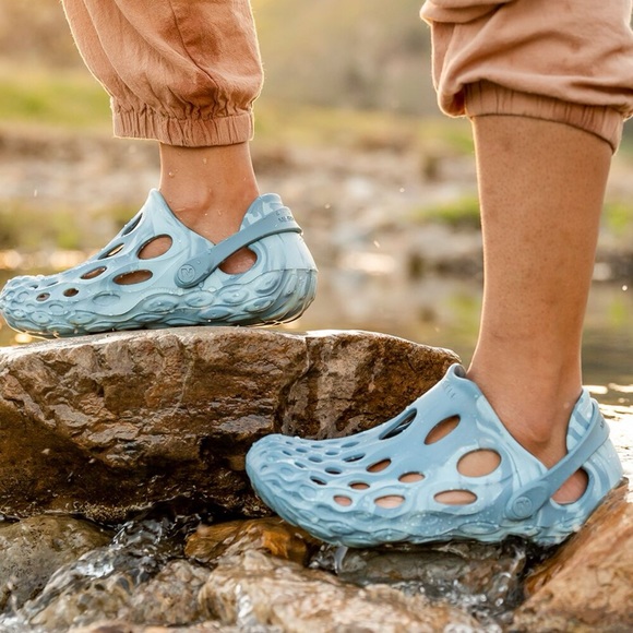 Merrell | Shoes | Merrell Nwot Hydro Moc Stonewash Blue Sz 7 Foam ...